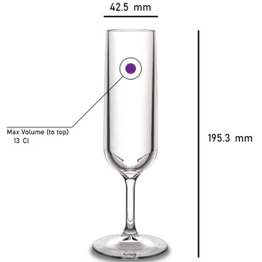 Copa de champagne de policarbonato 5600384910466 Espumante Gota