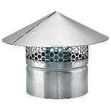 Caperuza Simple con Malla 20 cm Acero Galvanizado